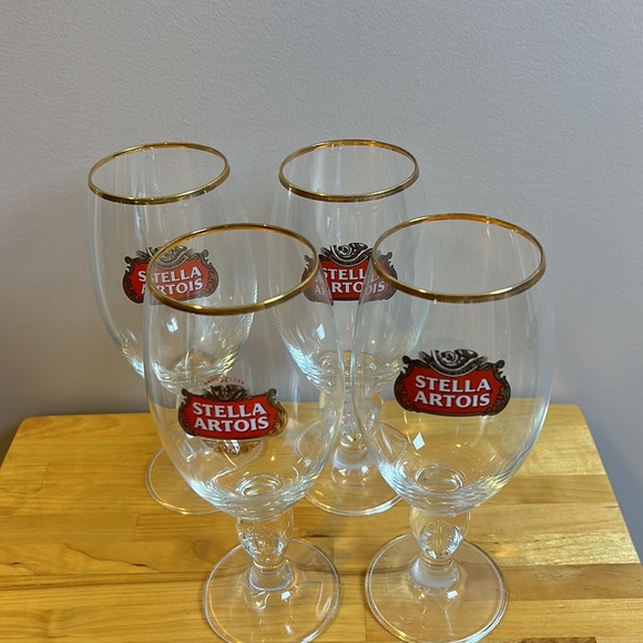 Stella Artois | Dining | Stella Artois Set Of 4 Beer Chalice Glasses ...